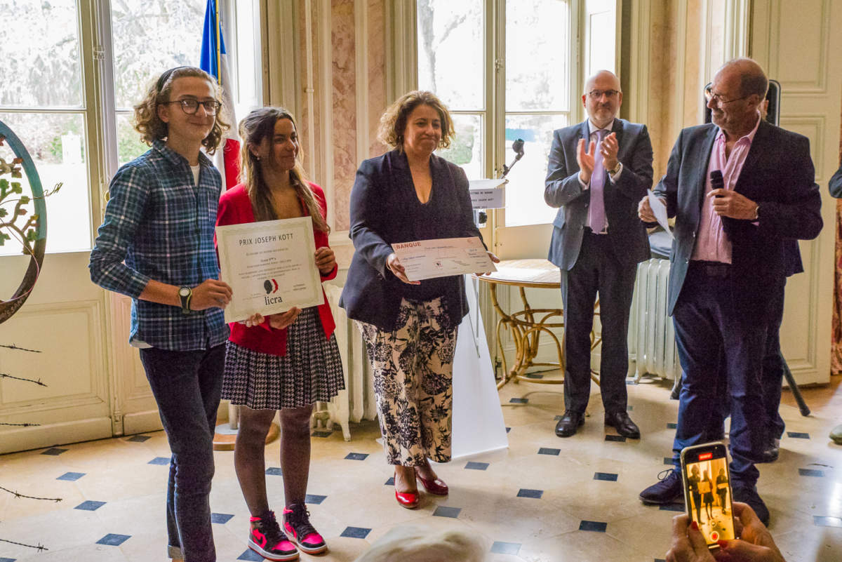Licra ROANNE : Remise du prix Joseph Kott - Licra - Antiraciste depuis 1927
